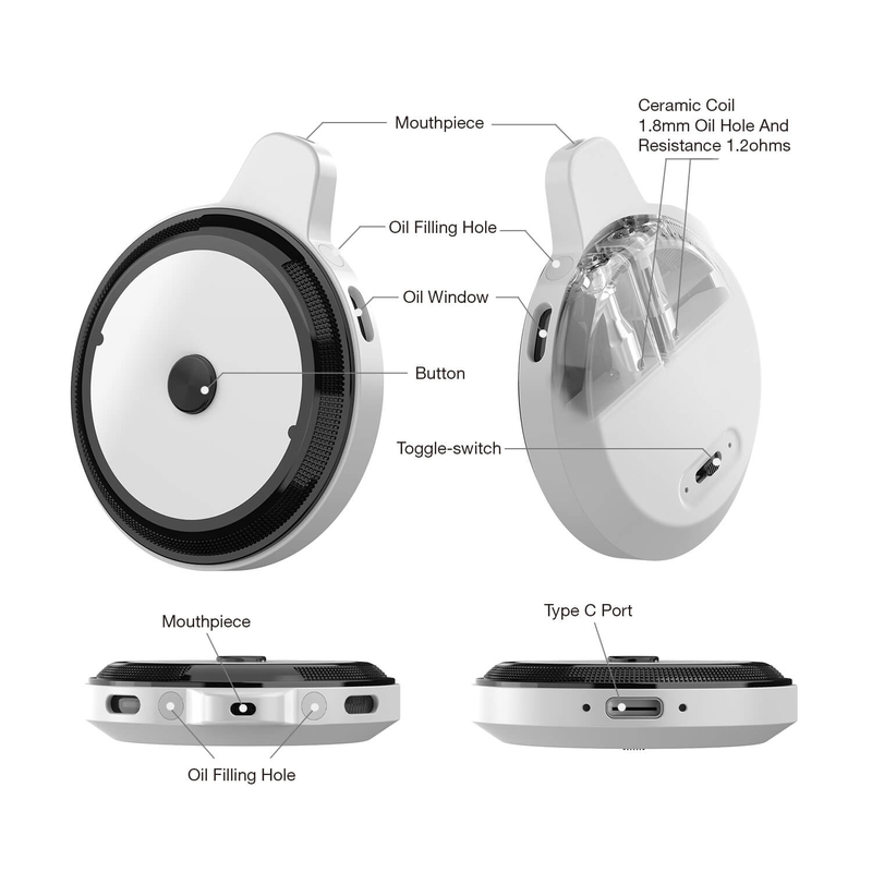 4 Gram Dual Coil Dual Flavors Delta 8 THC Disposable Vape - Focol Vapes